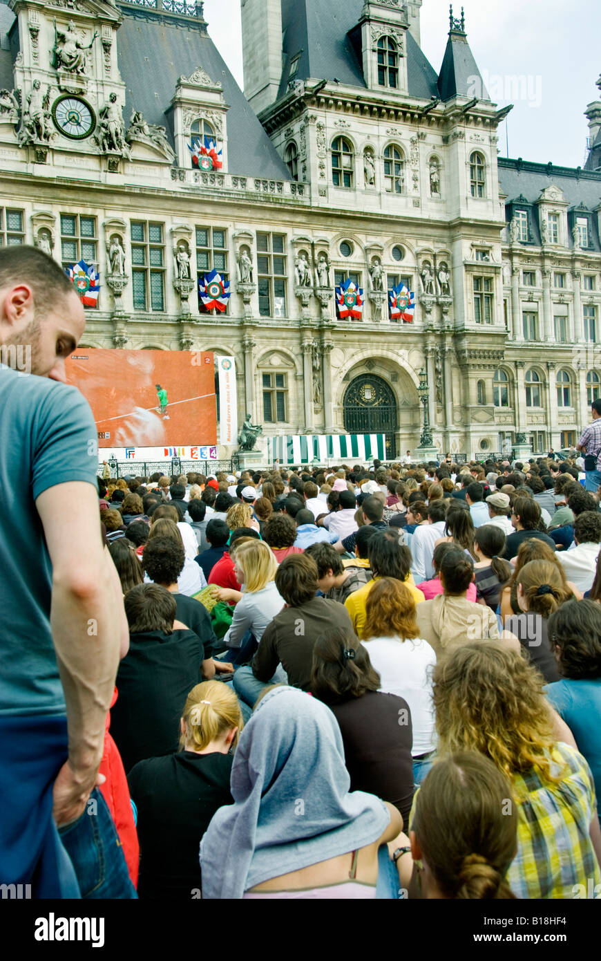 Paris France, Public Events, Large Crowd People, sports audience, Scene ...