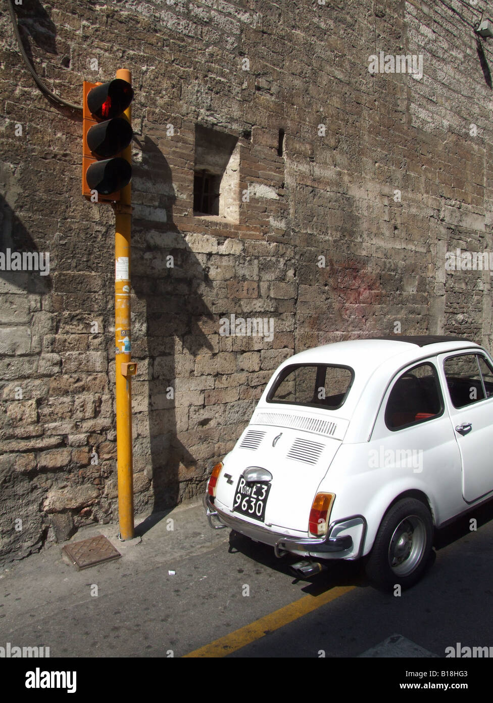 old fiat 500 car in street in perugia, umbria Stock Photo - Alamy