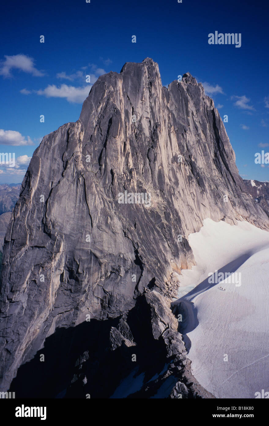 Climbers below Snowpatch Spire Bugaboo Glacier Provincial Park Purcell ...