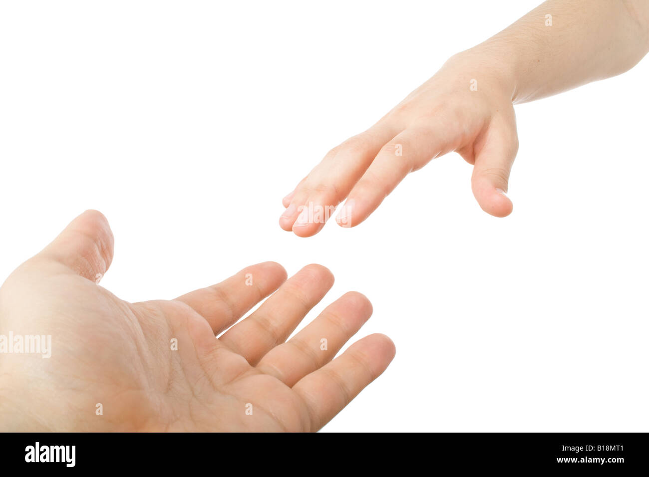 Reaching hands. Concept for rescue, friendship, guidance Stock Photo ...