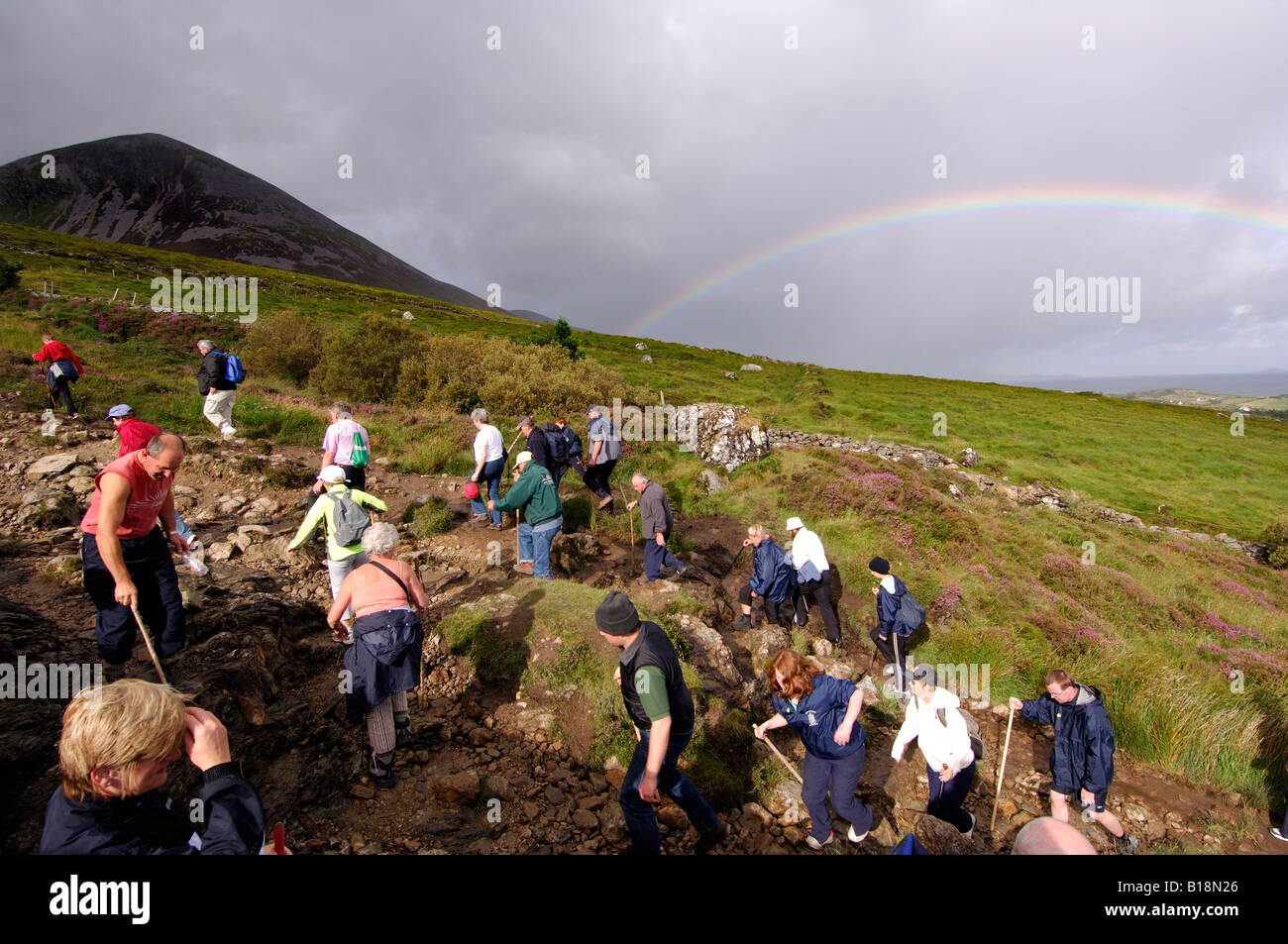 Reek Sunday Croagh Patrick, County Mayo, Ireland Stock Photo - Alamy