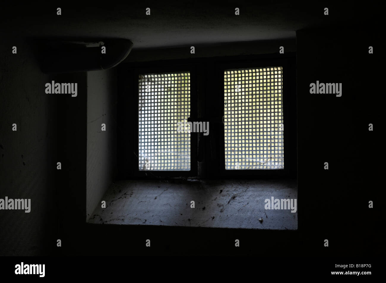 cellar windows dark negative Stock Photo - Alamy
