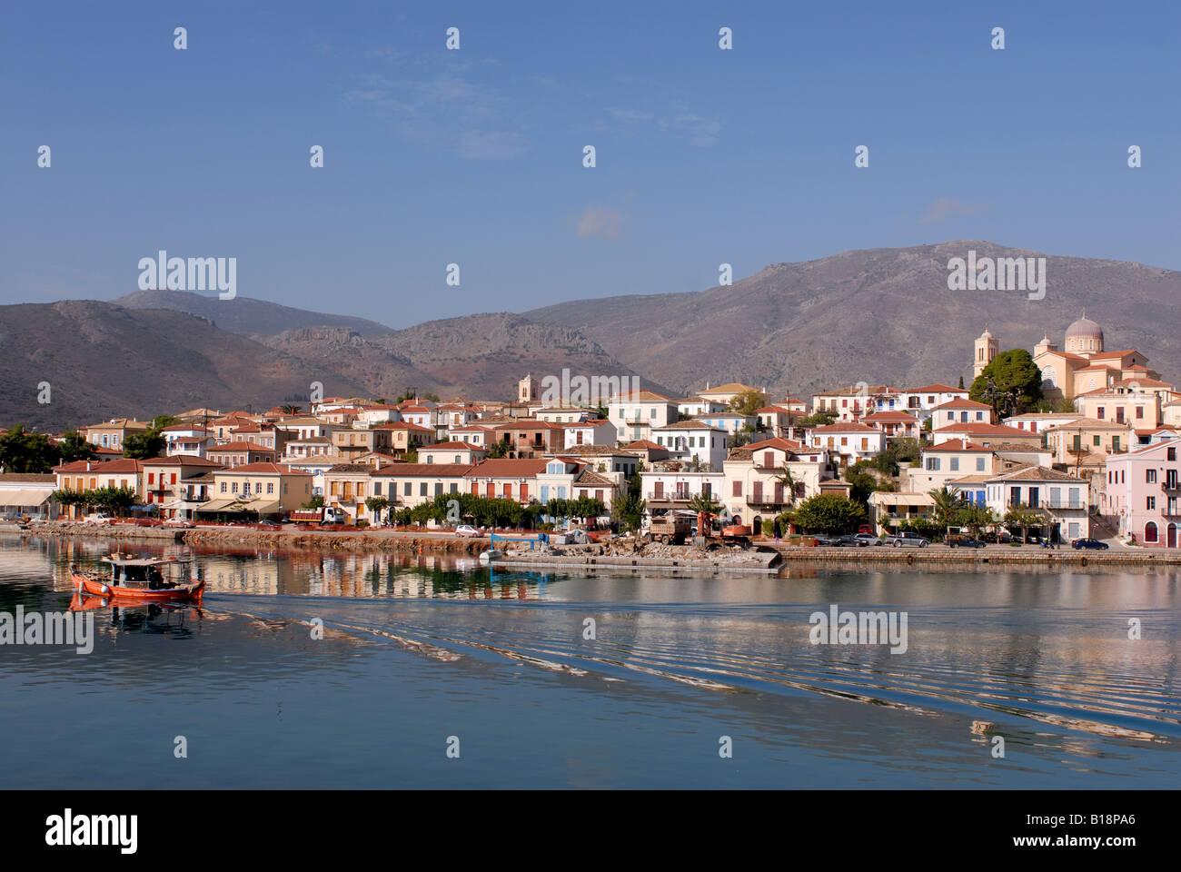 Town view of Galaxidi, Greece Stock Photo - Alamy