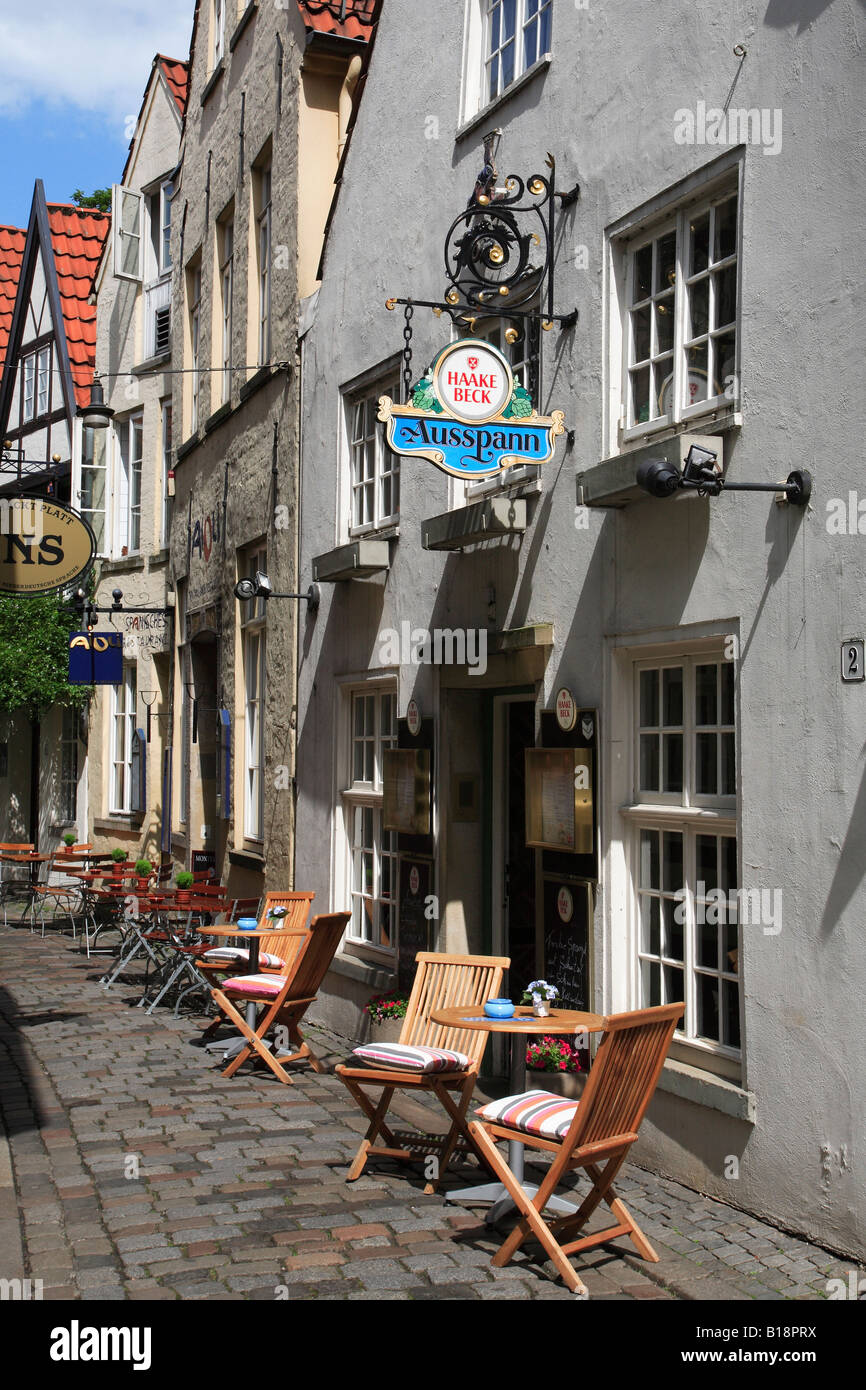 Germany Bremen Schnoor Quarter old town Stock Photo - Alamy