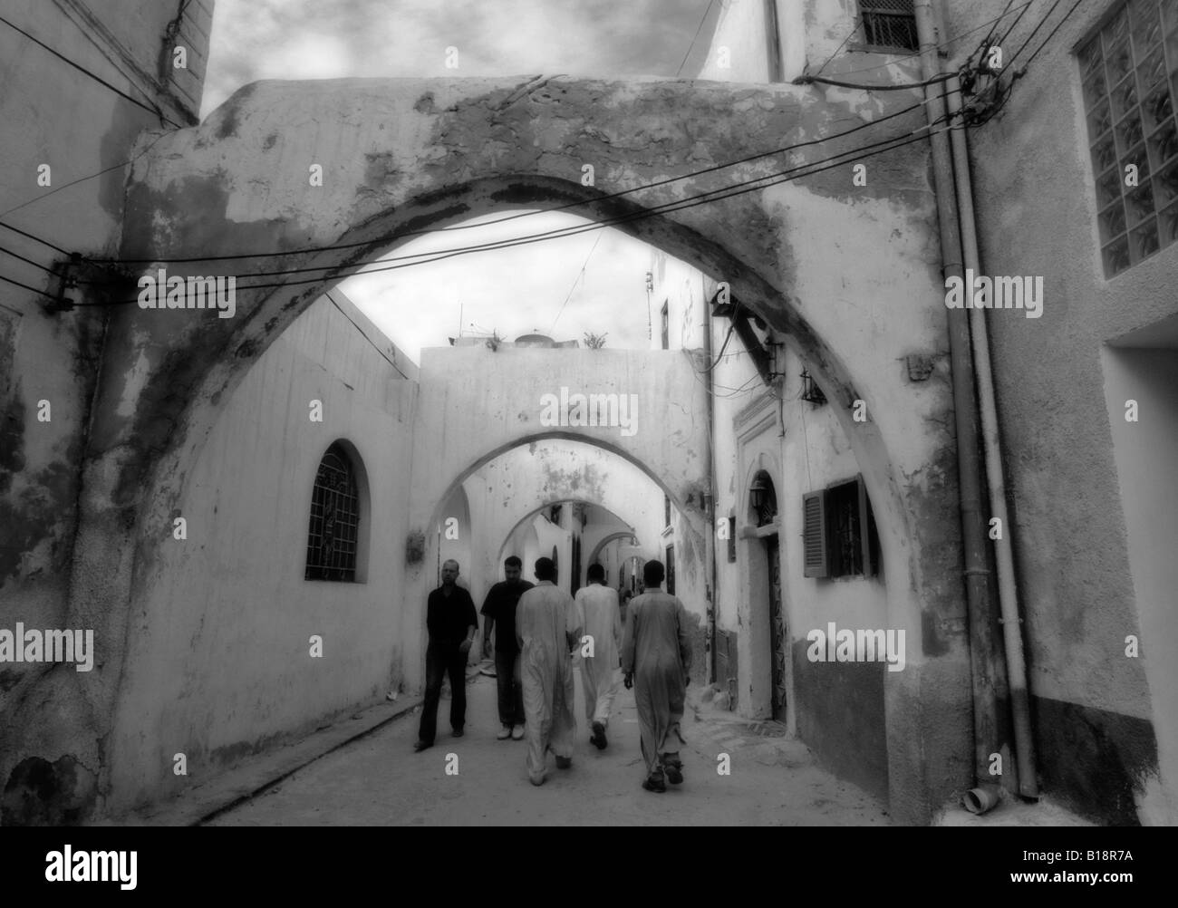 people walking on narrow street in Tripoli Libya Stock Photo - Alamy