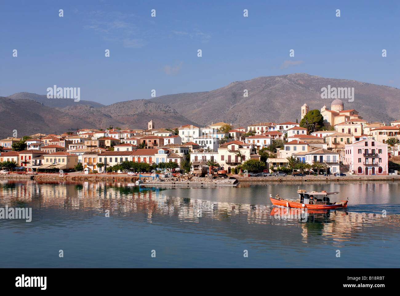 Town view of Galaxidi, Greece Stock Photo - Alamy