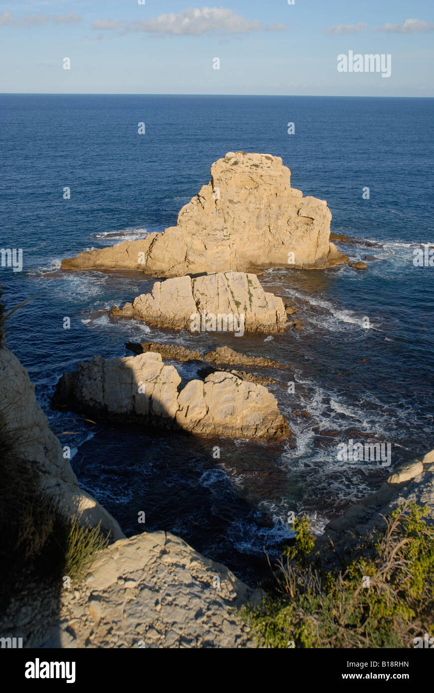 view from Cap Prim / Cabo de San Martin, the headland at Portichol ...