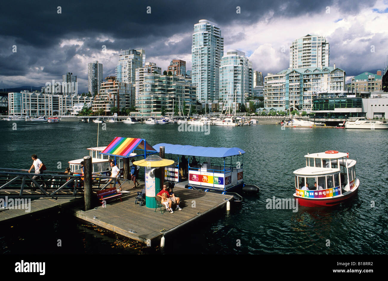 The Aquabus at Granville Island, Vancouver, British Columbia, Canada ...