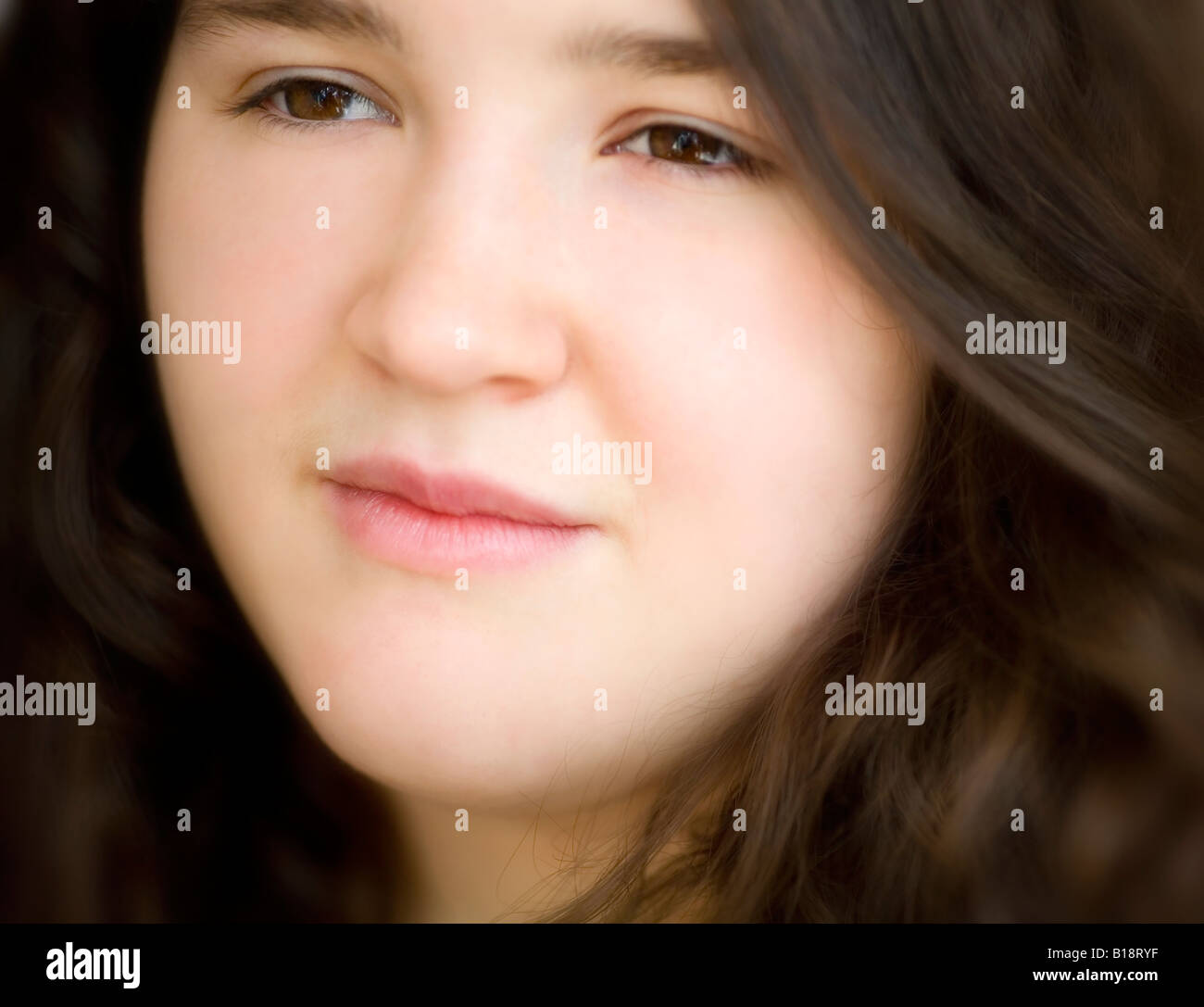 Young girls' face Stock Photo - Alamy