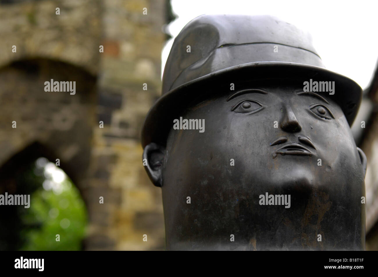 bronze sculpture fat man obese overweight large goslar harz lower ...