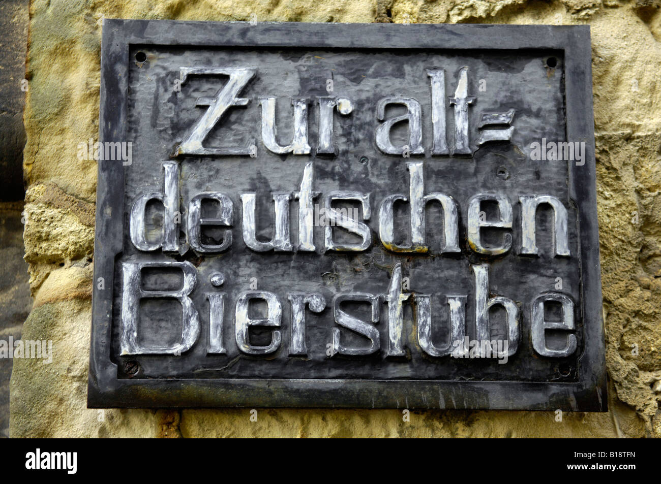 zur alt deutschen bierstube sign goslar harz lower saxon germany ...