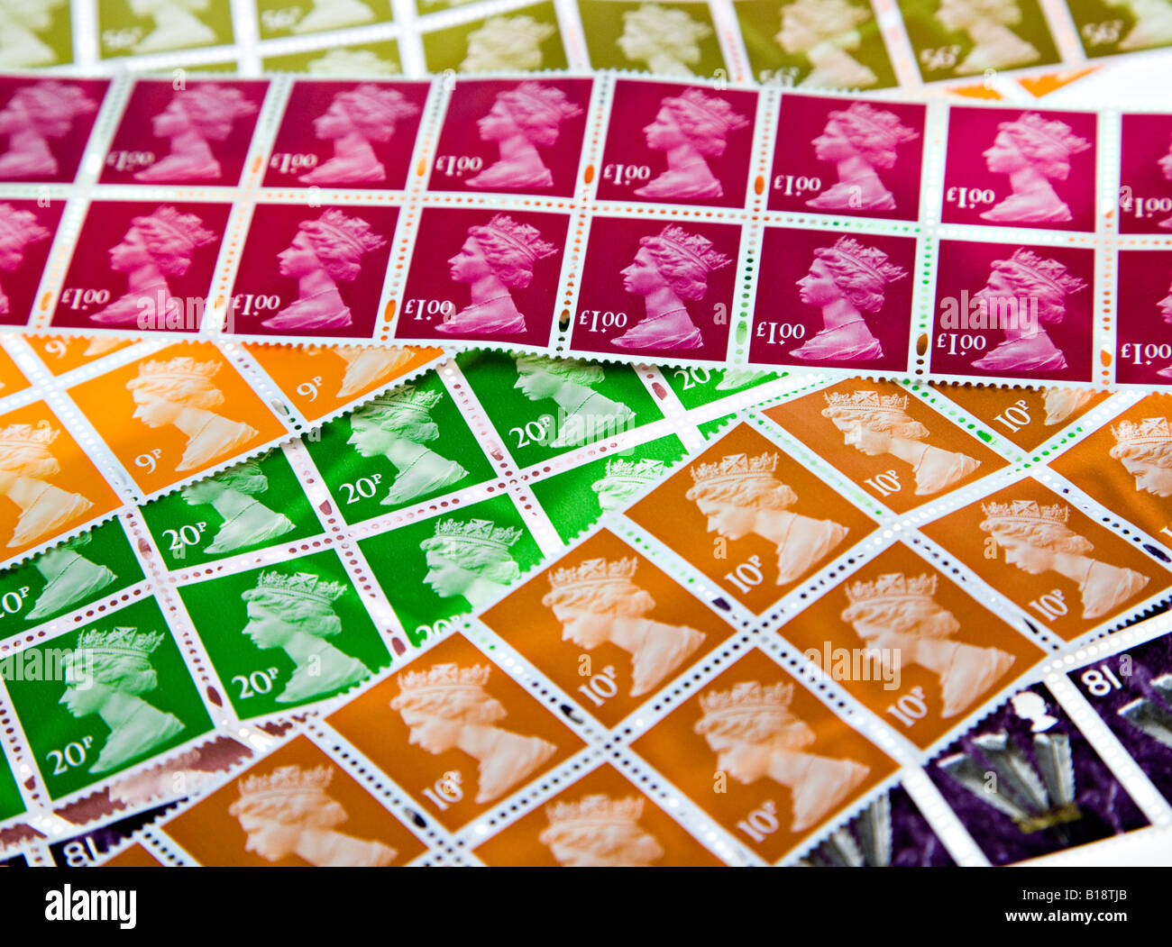 Strips of British definitive value stamps Stock Photo - Alamy Strips of British definitive value stamps Stock Photo - Alamy