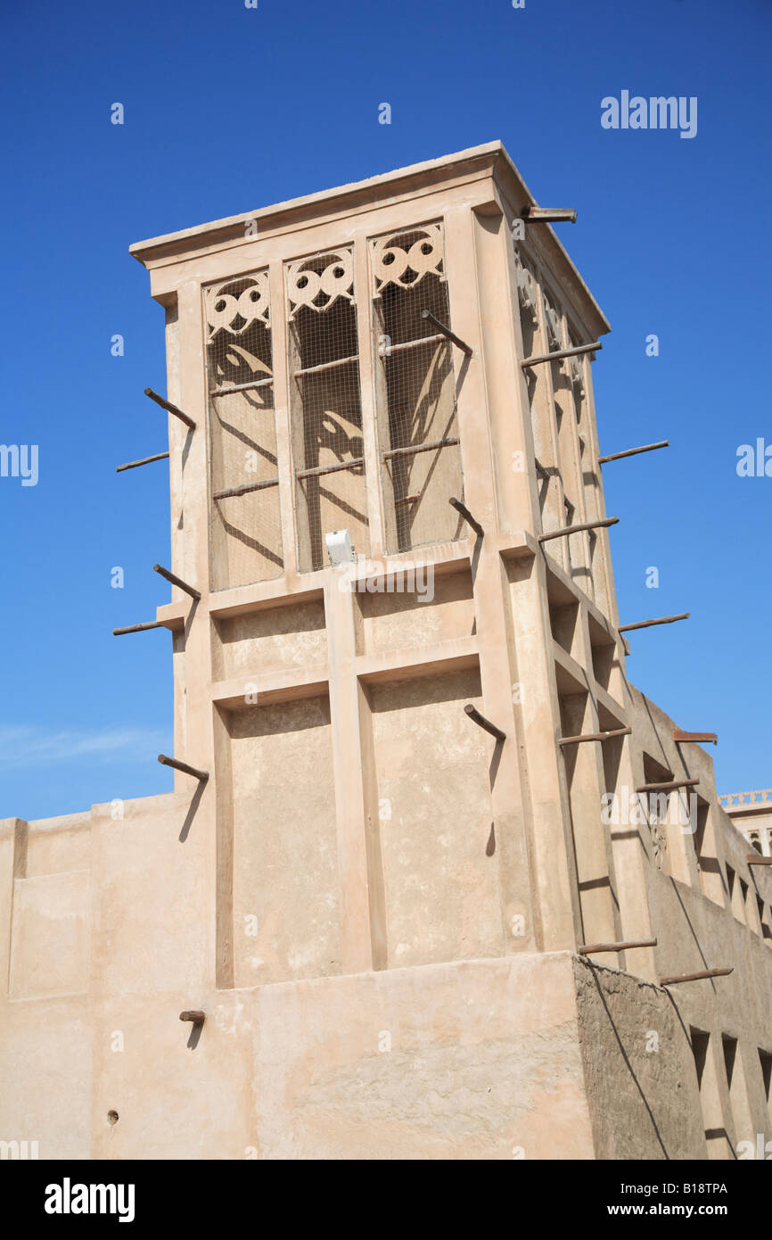Wind Tower Architecture Bastakia Quarter Bur Dubai Dubai United Arab ...