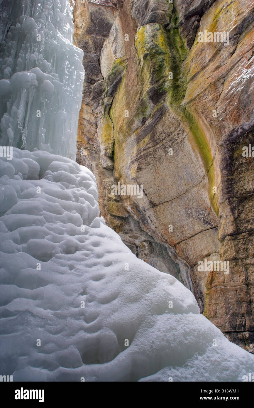 Maligne Canyon in Winter - Jasper National Park - Alberta, Canada Stock ...