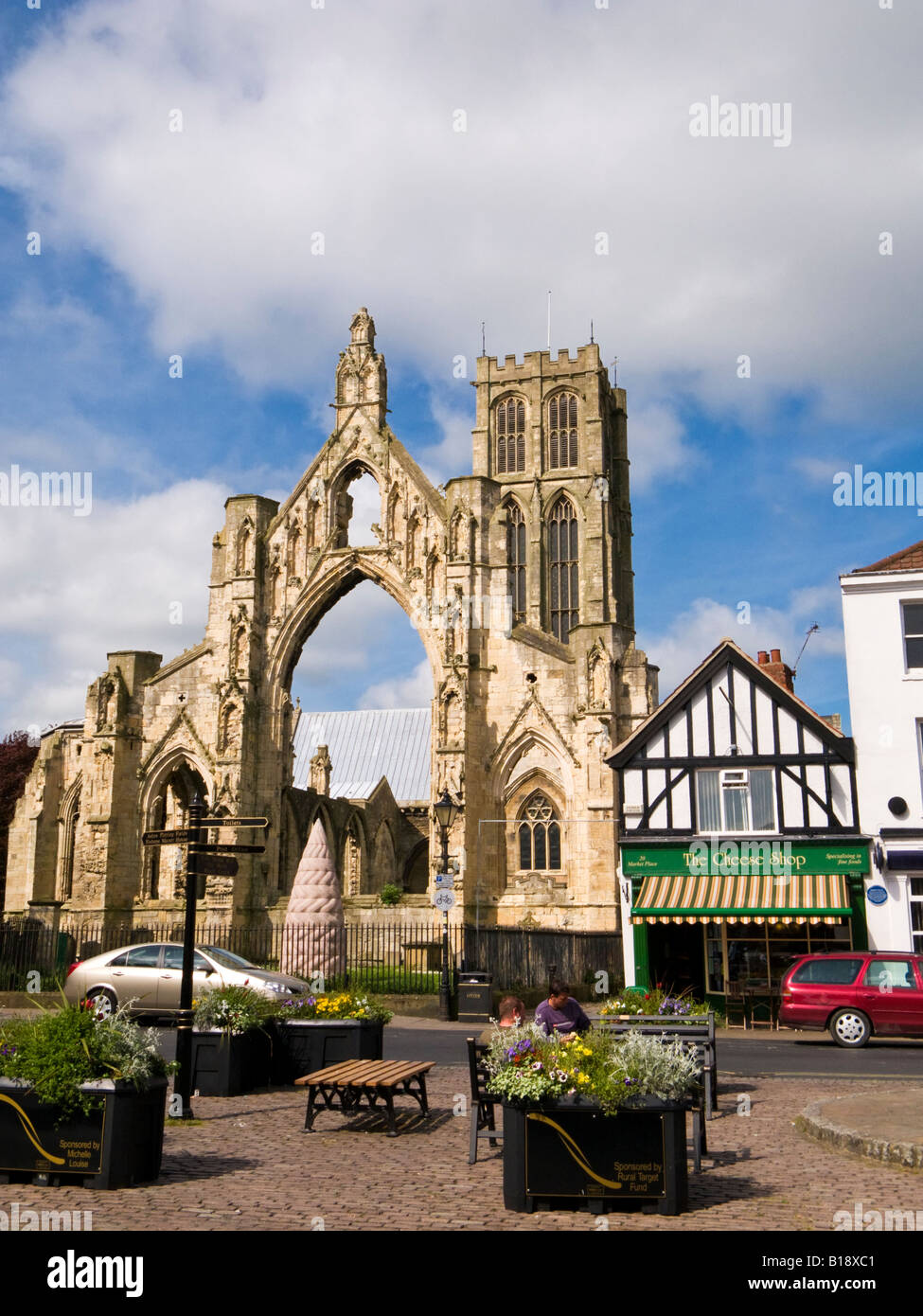 Howden Minster from the Market Place Howden East Yorkshire UK Stock ...