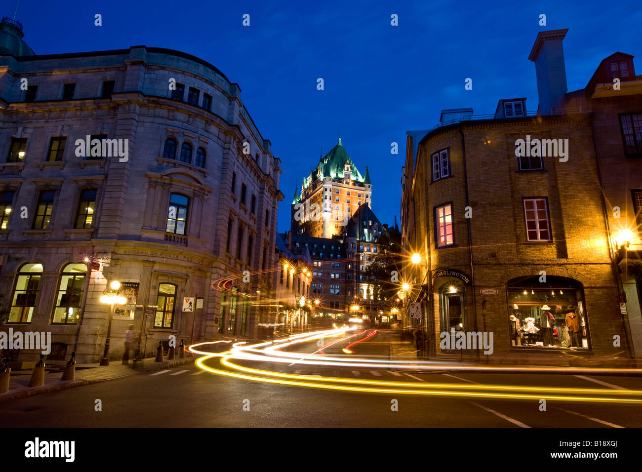 Historic Old Quebec City at night, Quebec, Canada Stock Photo - Alamy