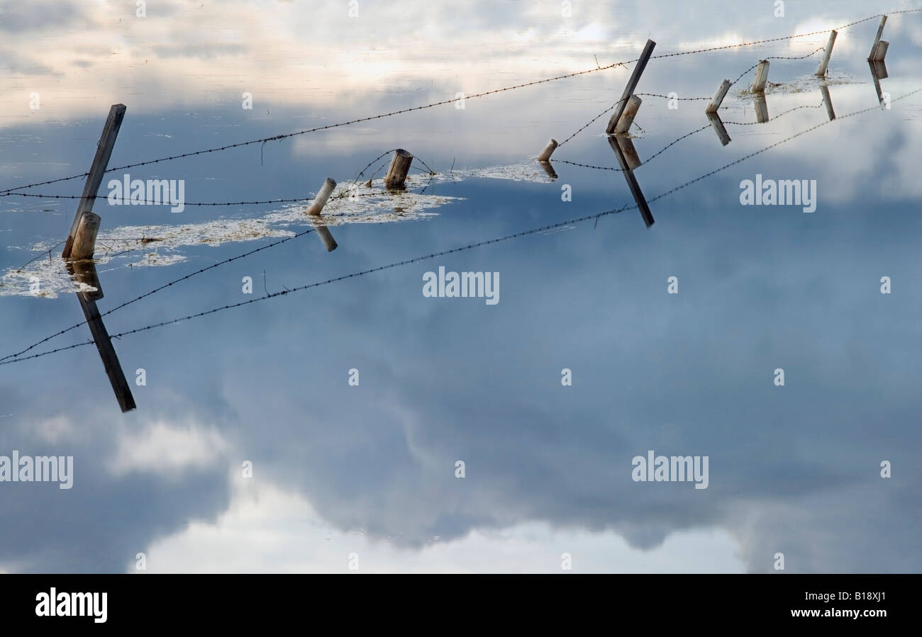 Prairie slough and fence hi-res stock photography and images - Alamy