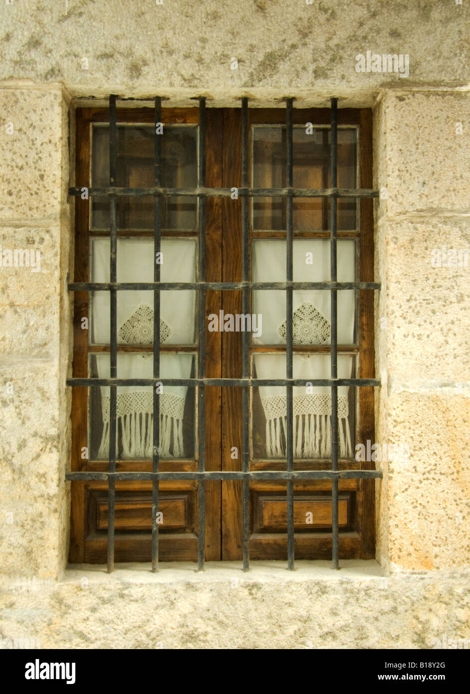 Wooden window bars hi-res stock photography and images - Alamy