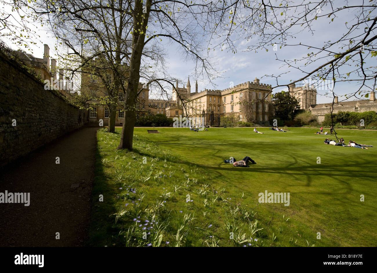 A view of New College From grounds and Garden Quadrangle, Oxford Stock ...