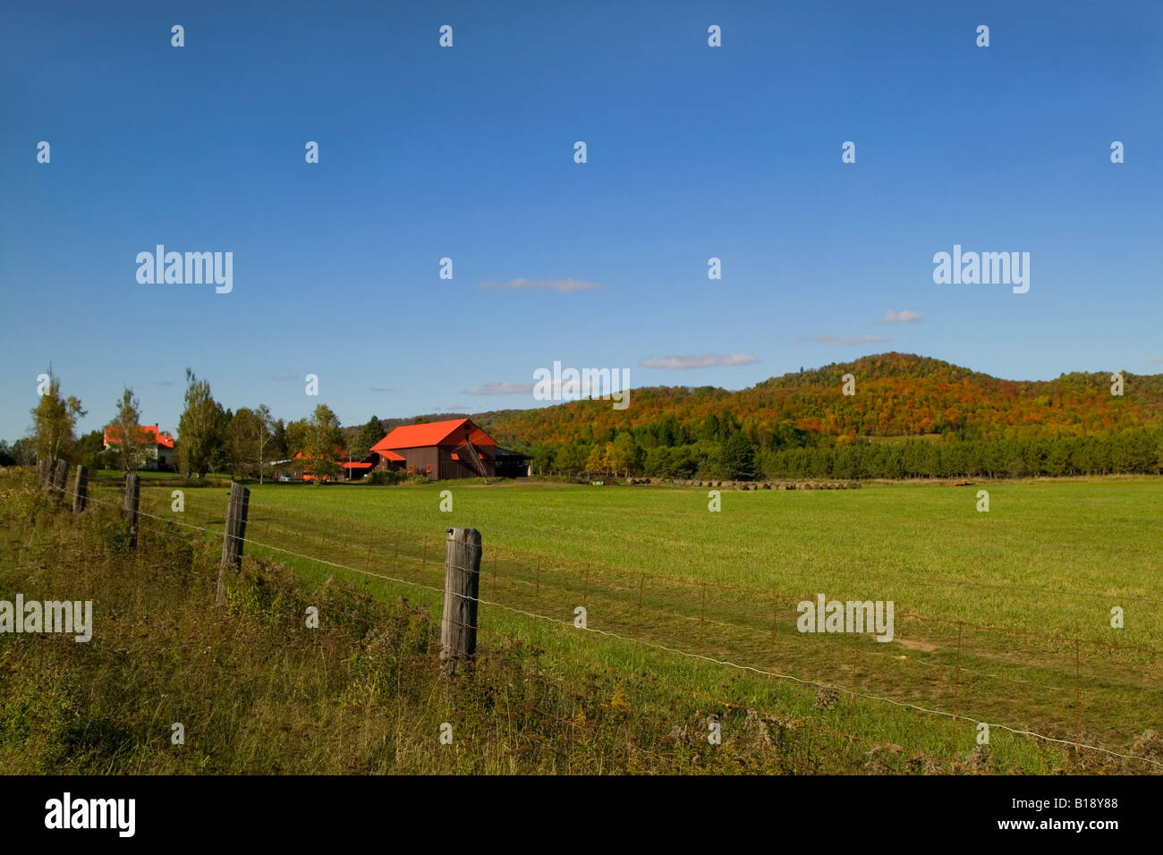 Farm near Mont Tremblant, Quebec, Canada Stock Photo - Alamy