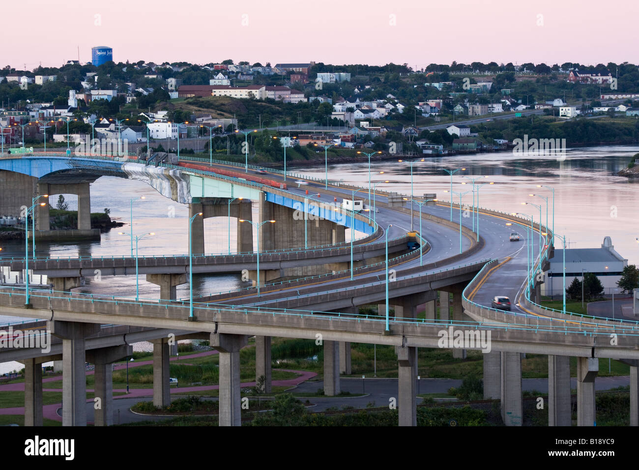 Highway 1 bridge across saint john hi-res stock photography and images ...