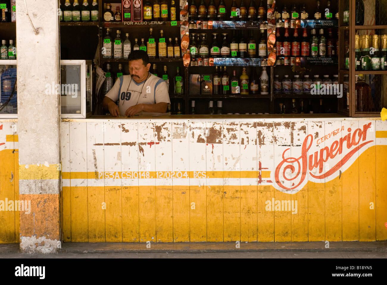 Liquor store and bar in in Merida capital of the Yucatan state Mexico ...