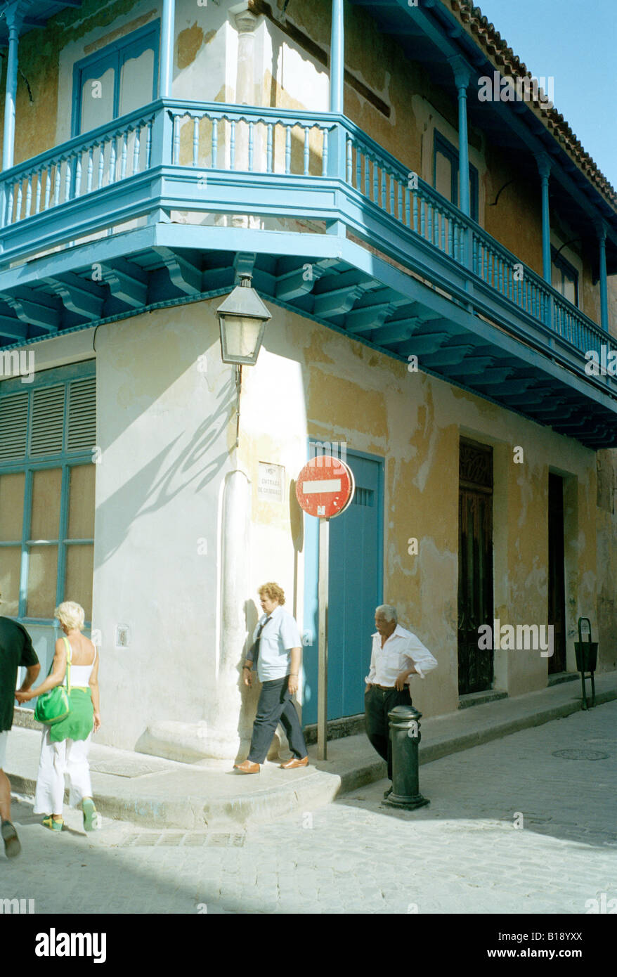 Street corner Old Town Havana Cuba Stock Photo - Alamy