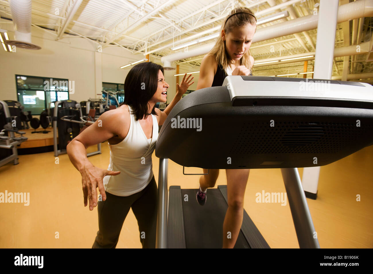 Coach encourage treadmill hi-res stock photography and images - Alamy