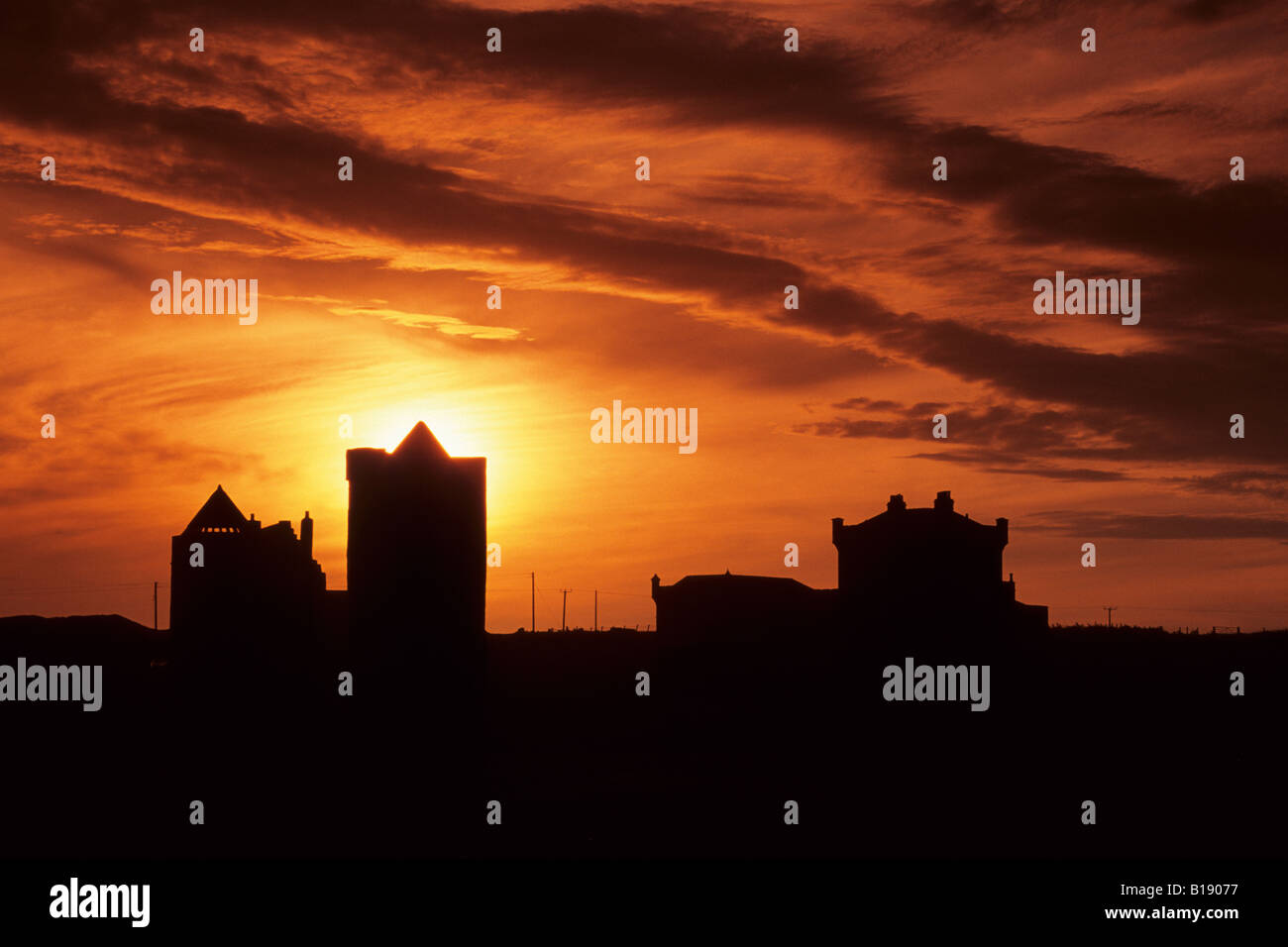Old and New Breachacha Castles Isle of Coll Stock Photo - Alamy