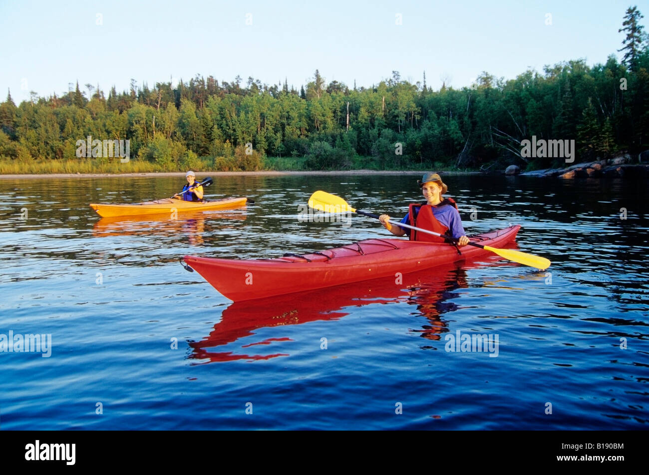 Females kayaking on nutimik lake hi-res stock photography and images ...