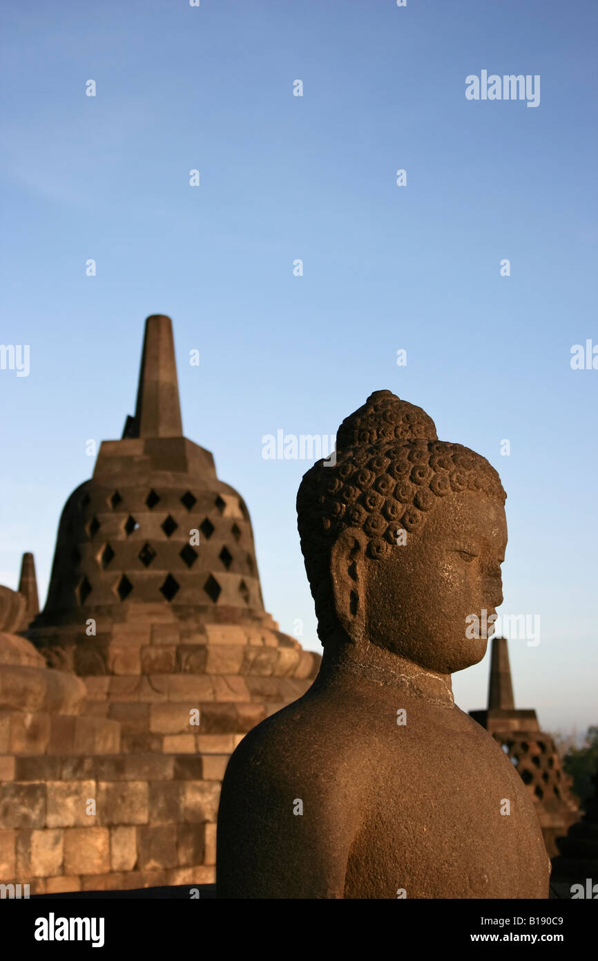 Buddha in the Borobodur temple on Java Indonesia Stock Photo - Alamy