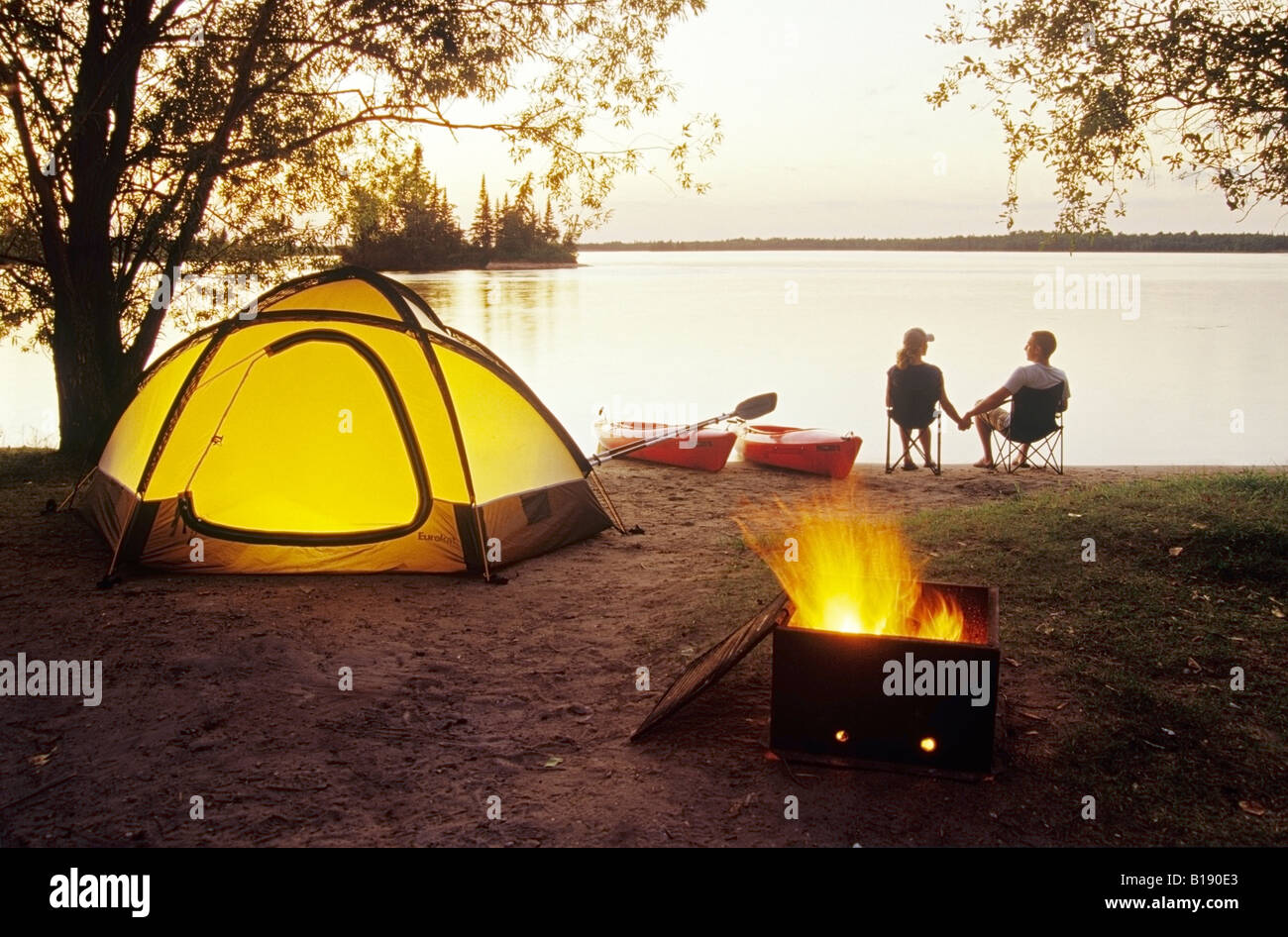 Otter Falls campground, Whiteshell Provincial Park, Manitoba, Canada ...