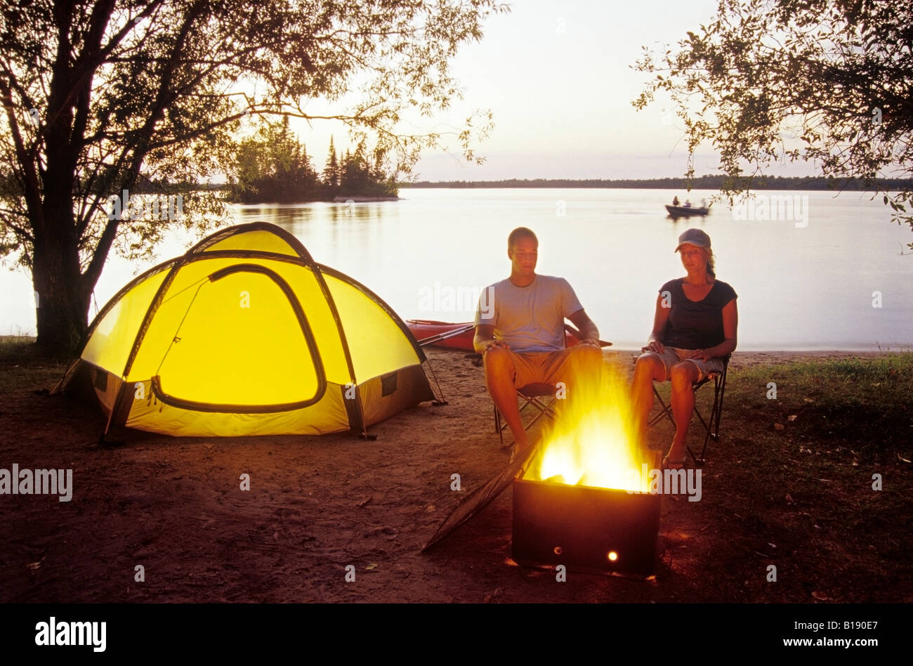 Otter Falls campground, Whiteshell Provincial Park, Manitoba, Canada ...