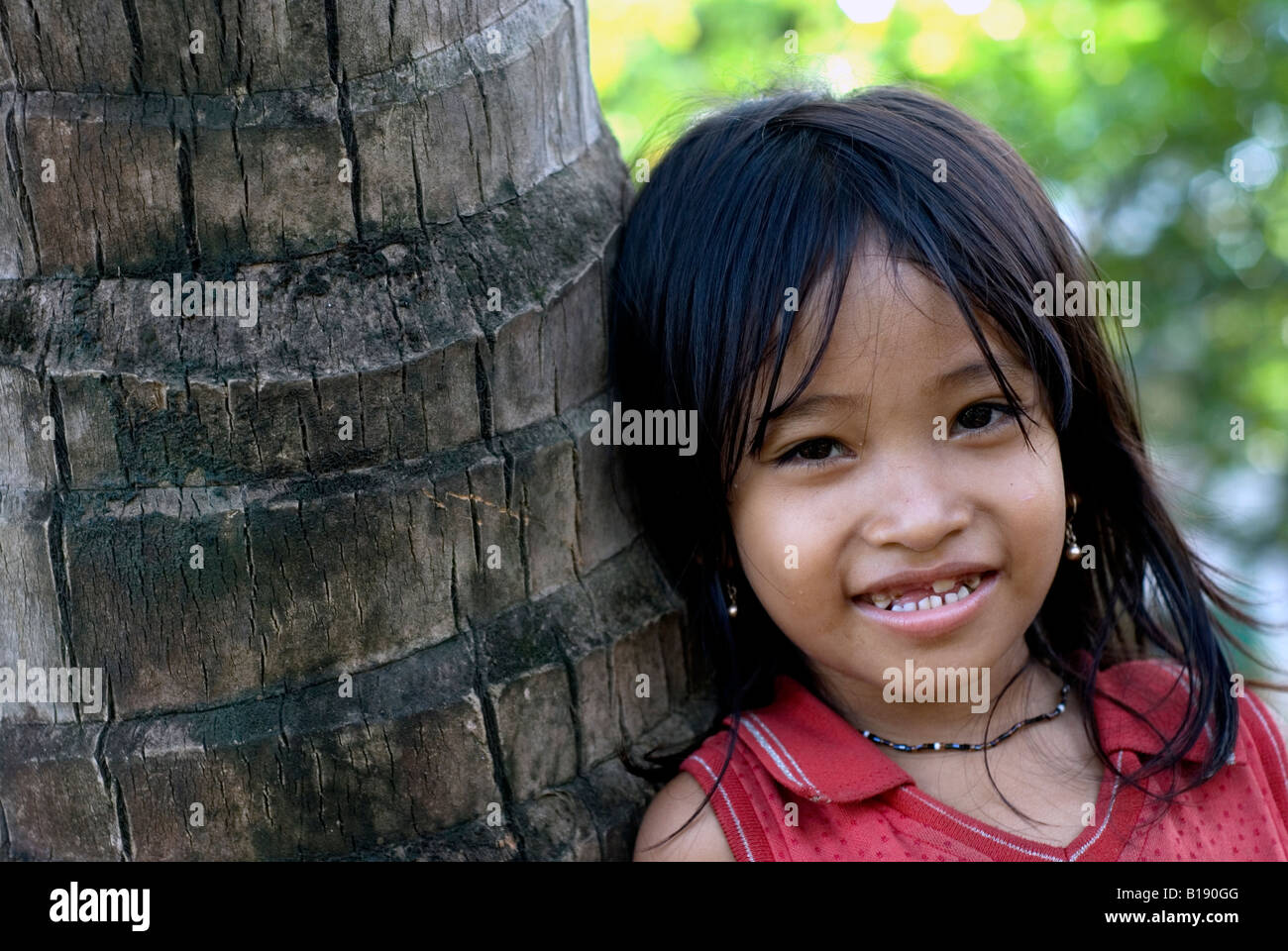 Cambodia Kompong Cham girl in Cham village Stock Photo - Alamy