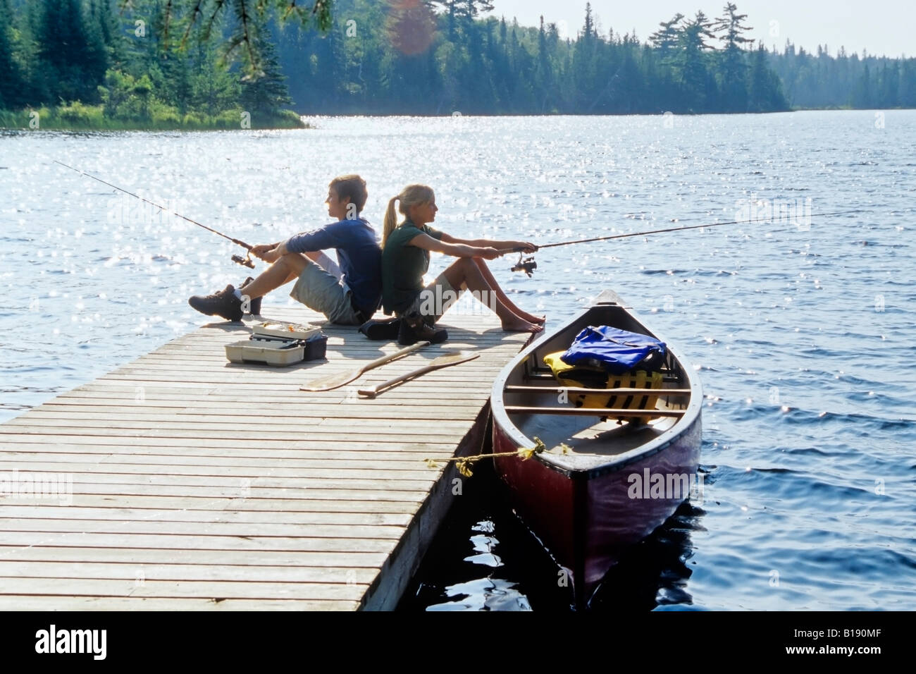 Lyons Lake, Whiteshell Provincial Park, Manitoba, Canada Stock Photo ...