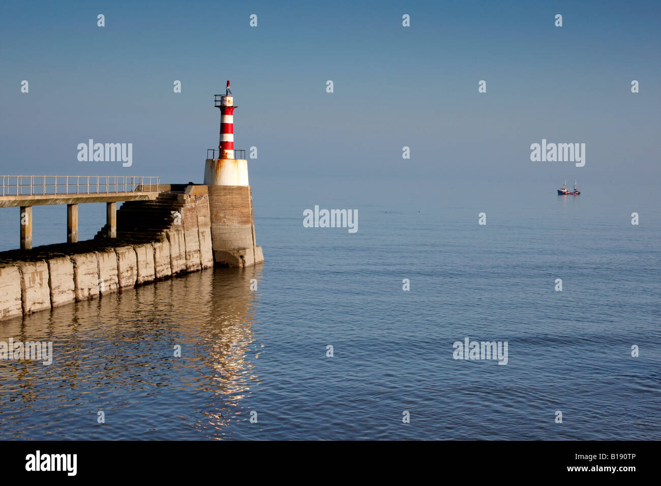 Lighthouse Amble Northumberland England High Resolution Stock ...