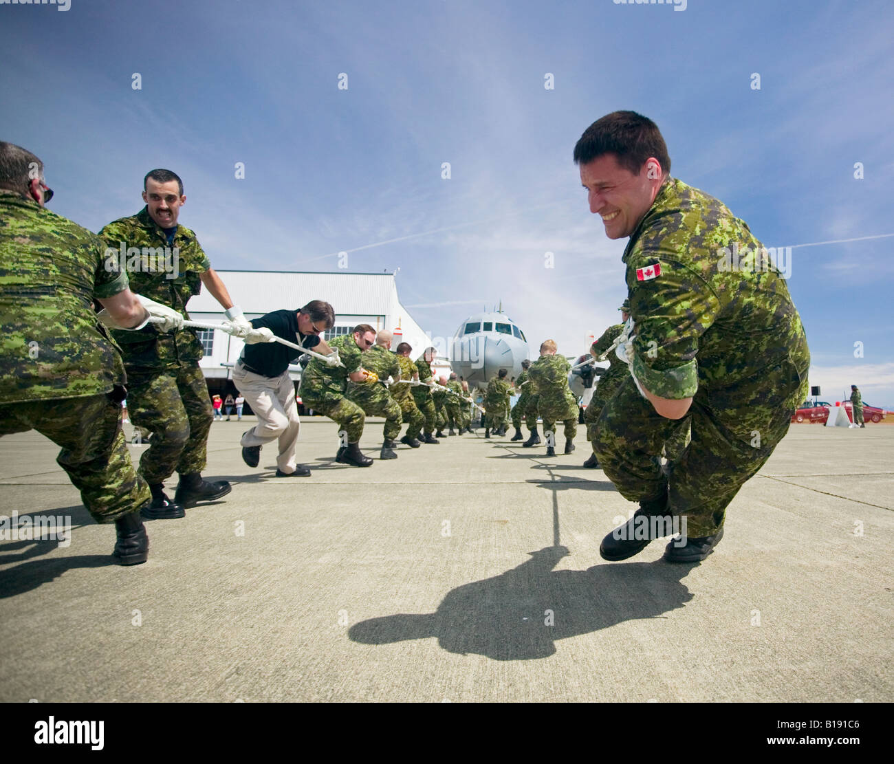 #19 Airman Maintenance Squadron pulls hard during the Aurora pull at ...
