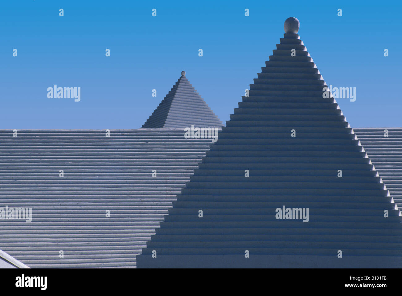 A rooftop in Bermuda is designed to catch rainwater in a cistern It is ...