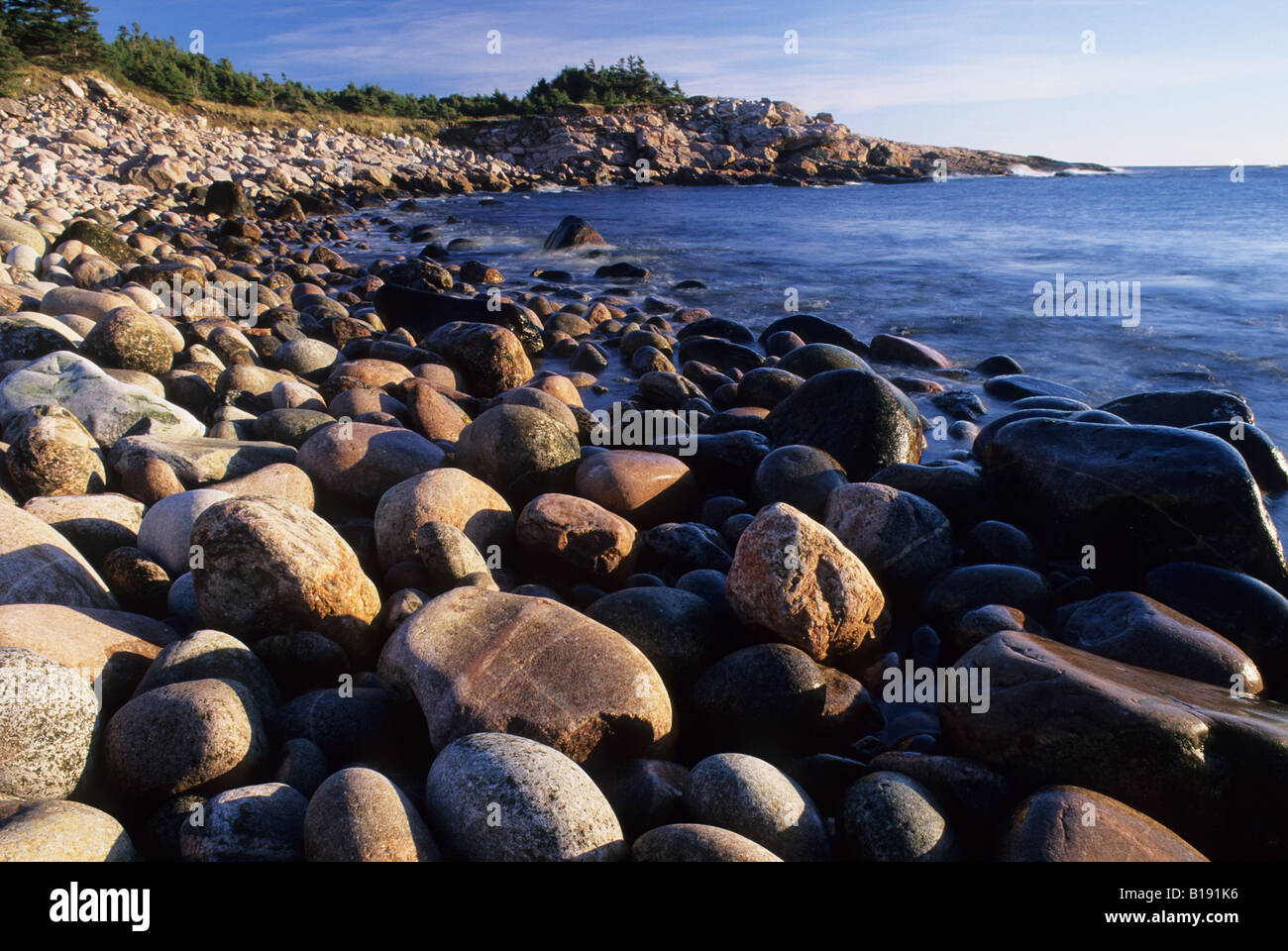 Cobblestone Shoreline on Green Cove, Cape Breton Highlands Nova Scotia ...