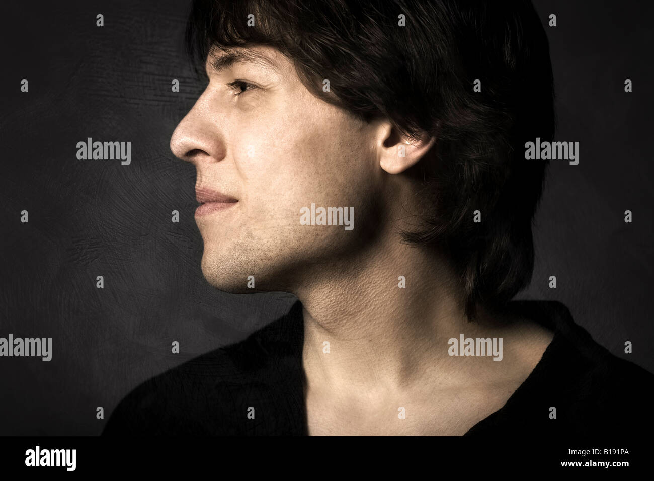 Profile of a man Stock Photo - Alamy