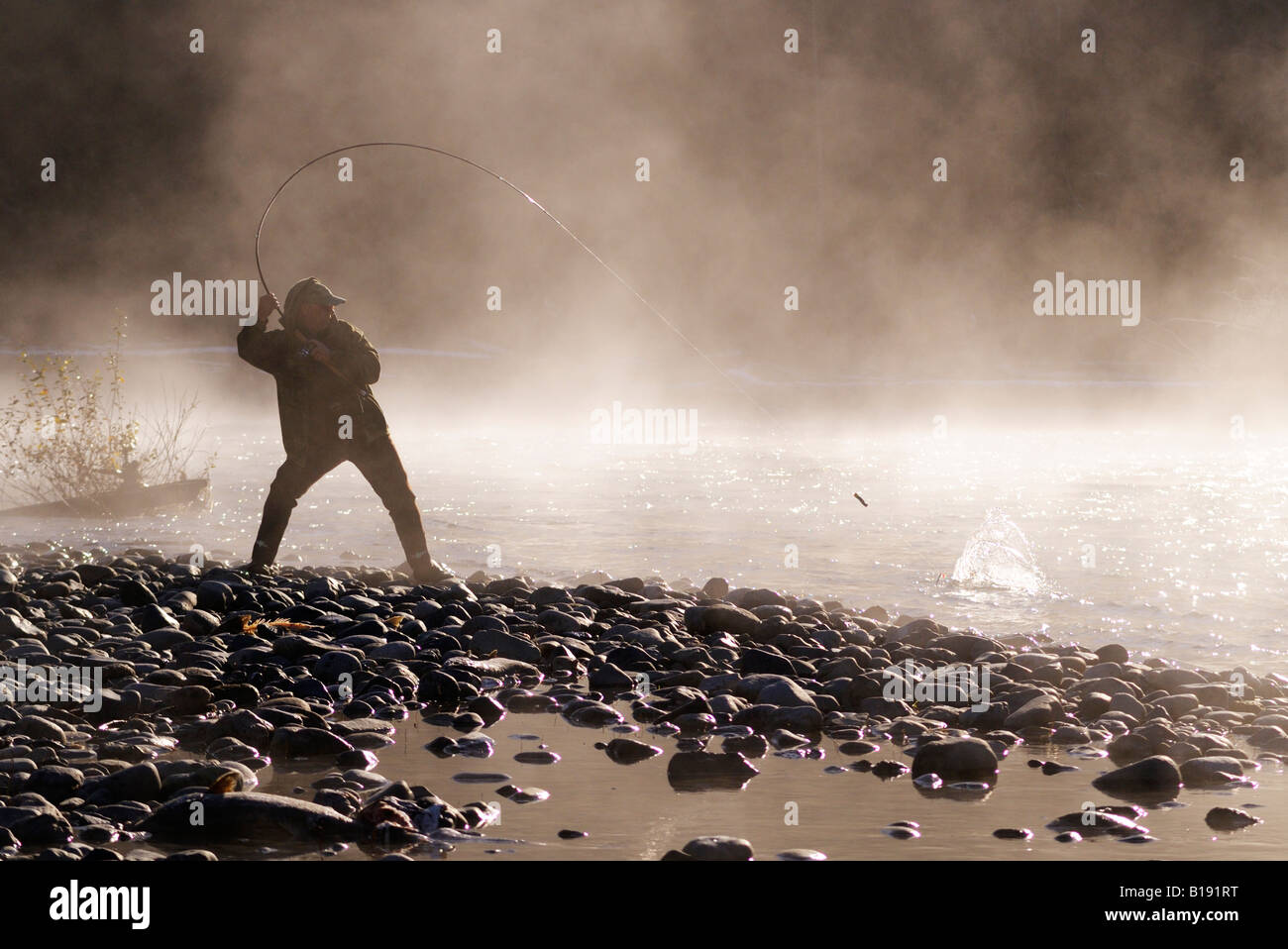 Fishing the Cowichan River, Vancouver Island, British Columbia, Canada ...