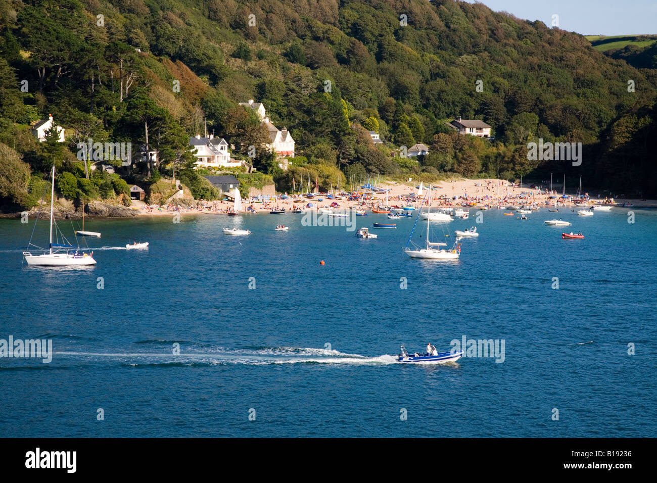 devon salcombe river estuary Stock Photo - Alamy
