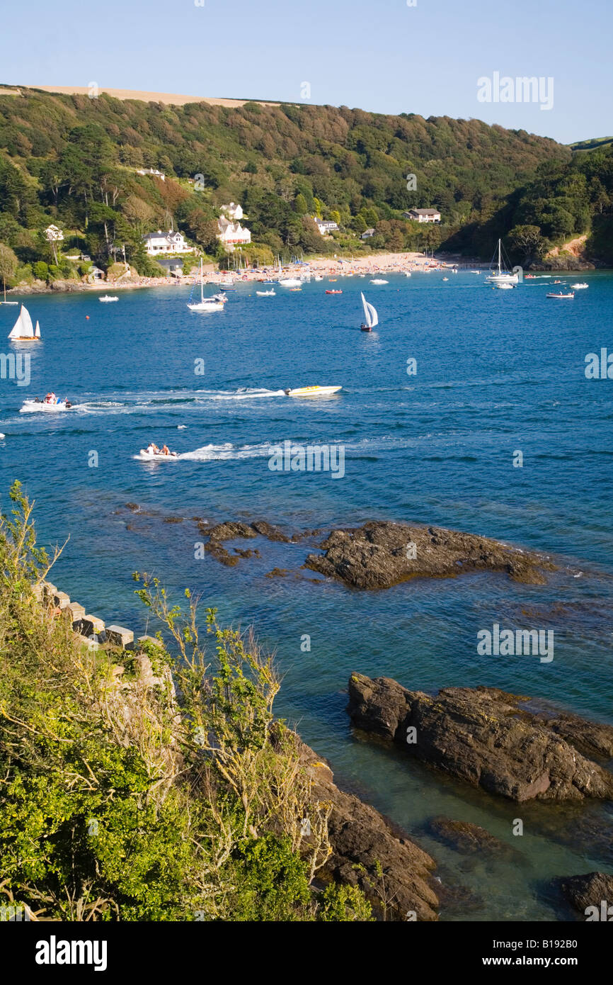 devon salcombe river estuary Stock Photo - Alamy
