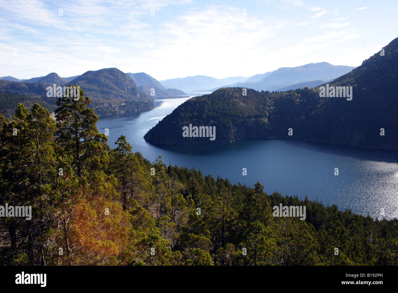 View of Lacar Lake 1 Stock Photo - Alamy