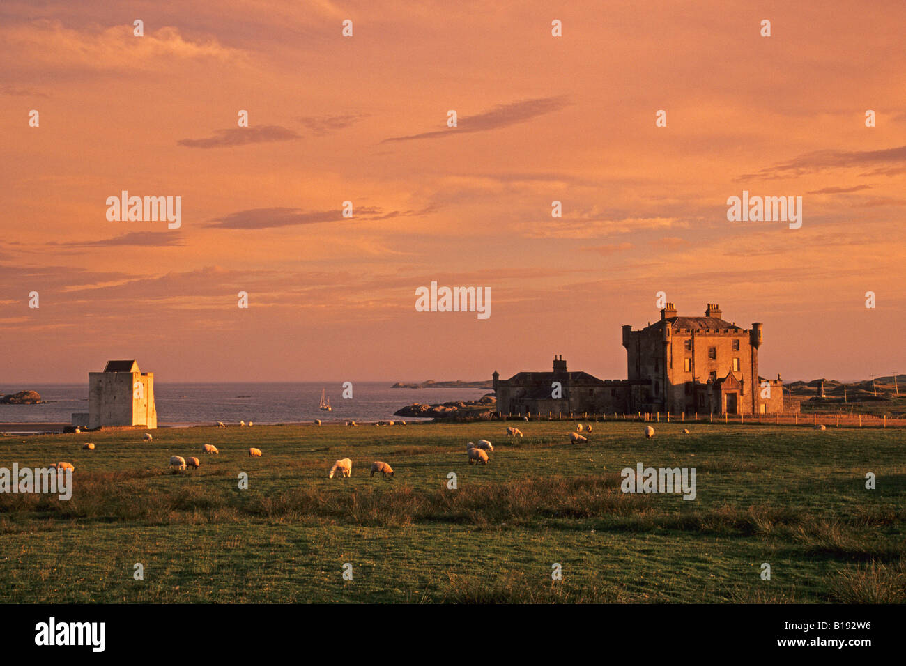 Old and New Breachacha Castles Isle of Coll Stock Photo - Alamy