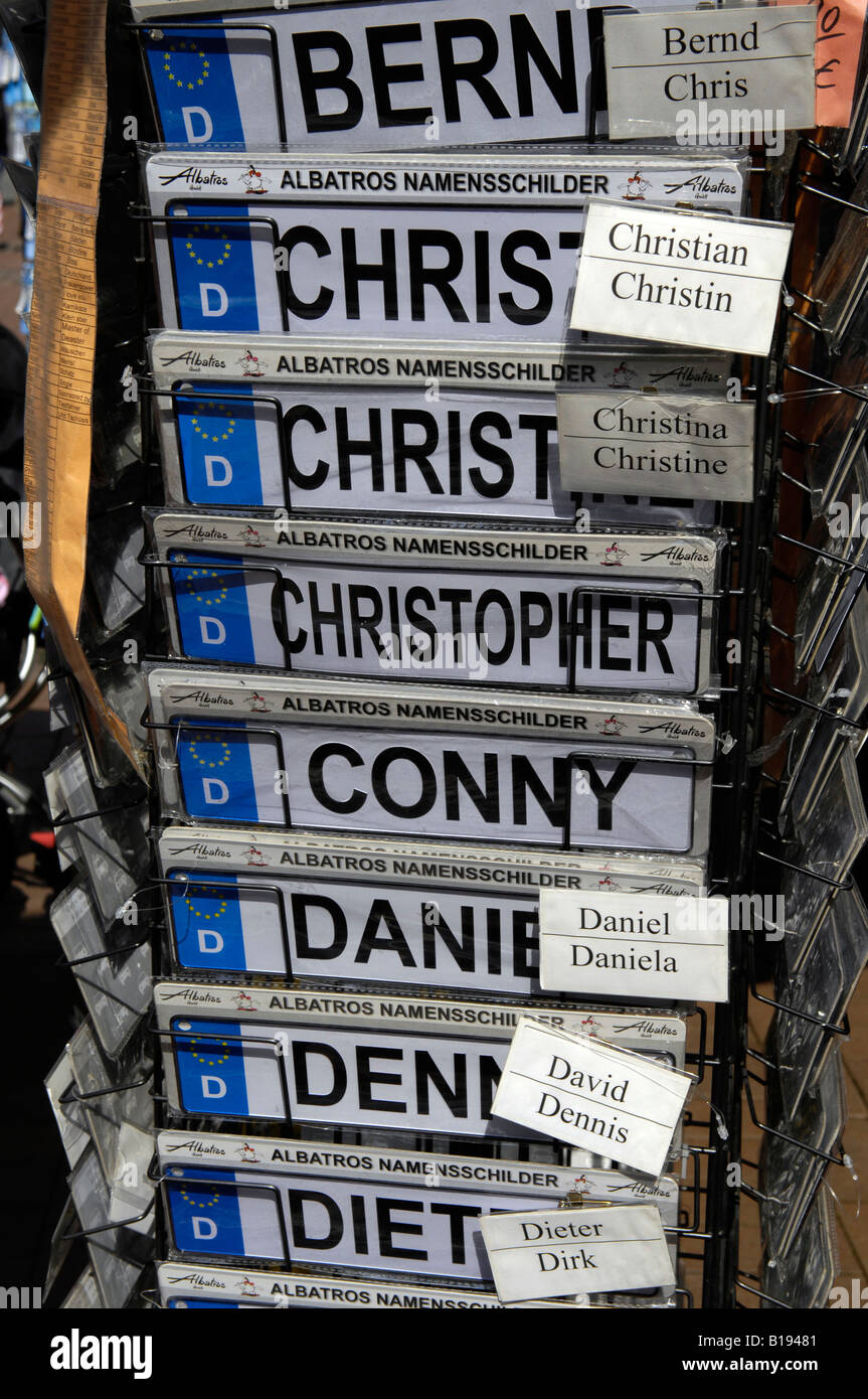 Name number plates hi-res stock photography and images - Alamy