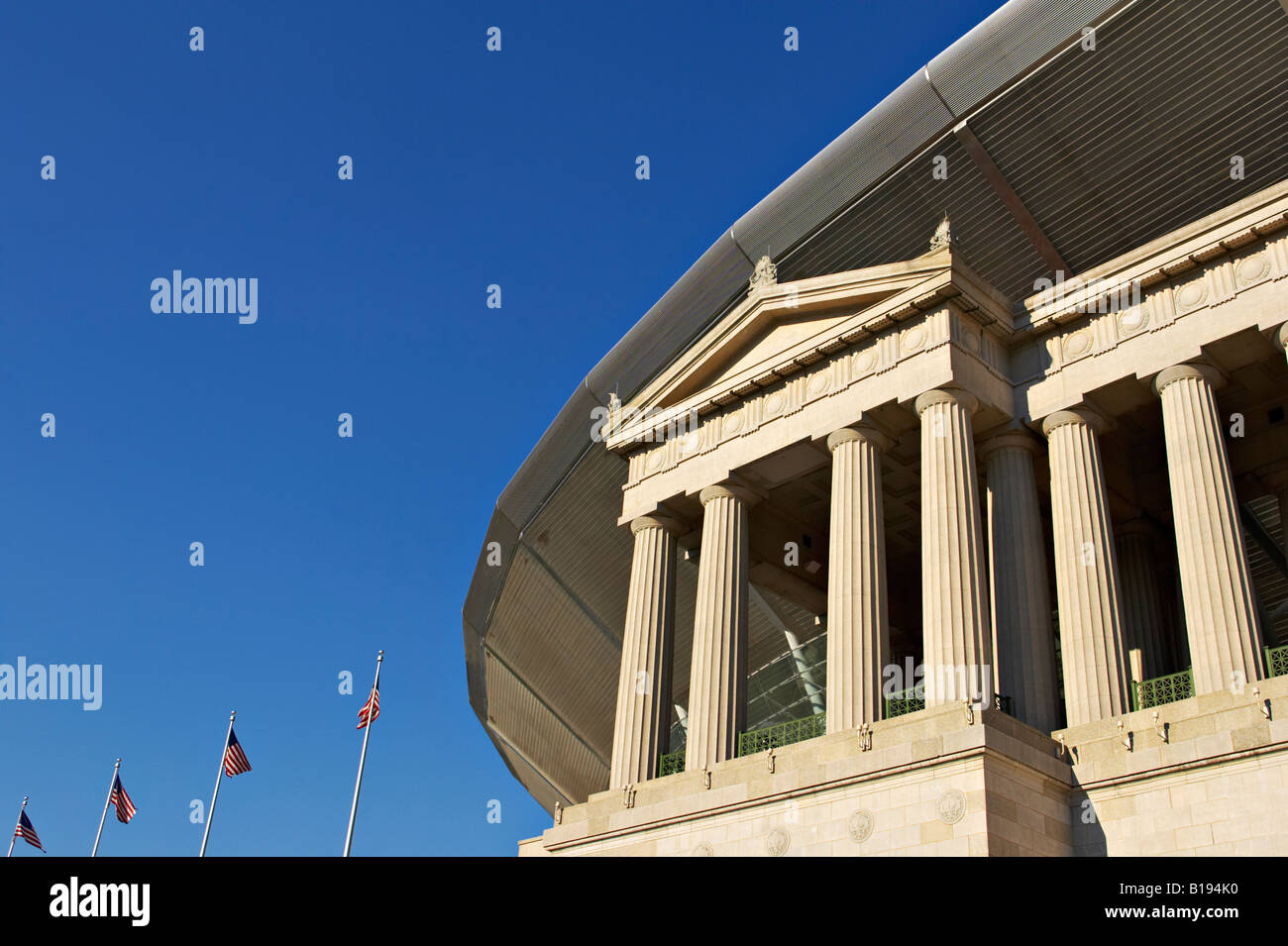 BUILDINGS Chicago Illinois Soldier Field redesigned football field ...