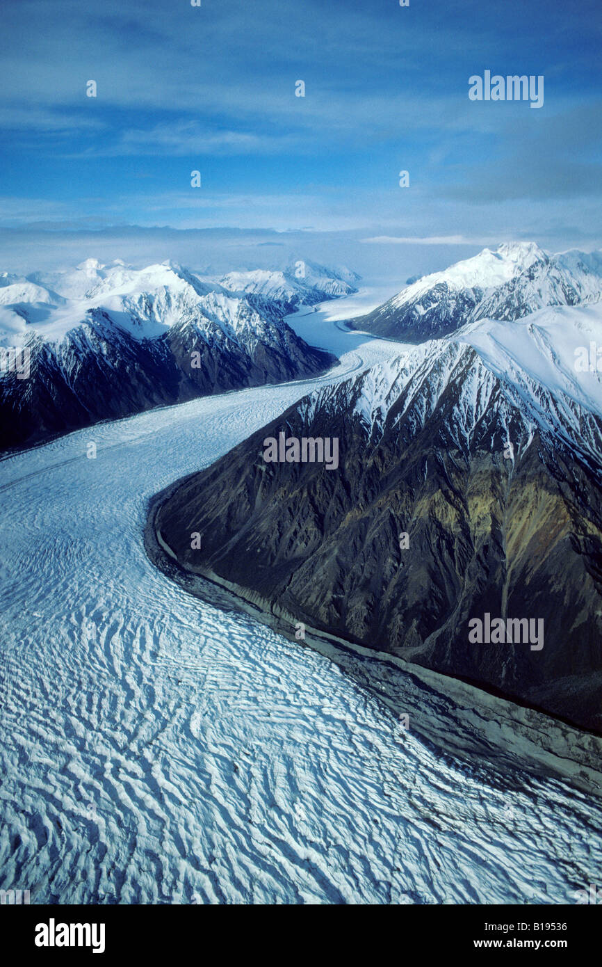 A glacier in the St. Elias Mountains, Kluane National Park, Yukon ...