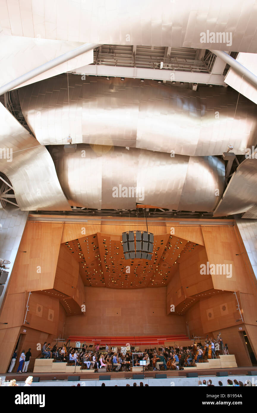 ILLINOIS Chicago Pritzker Pavilion modern architecture Frank Gehry ...