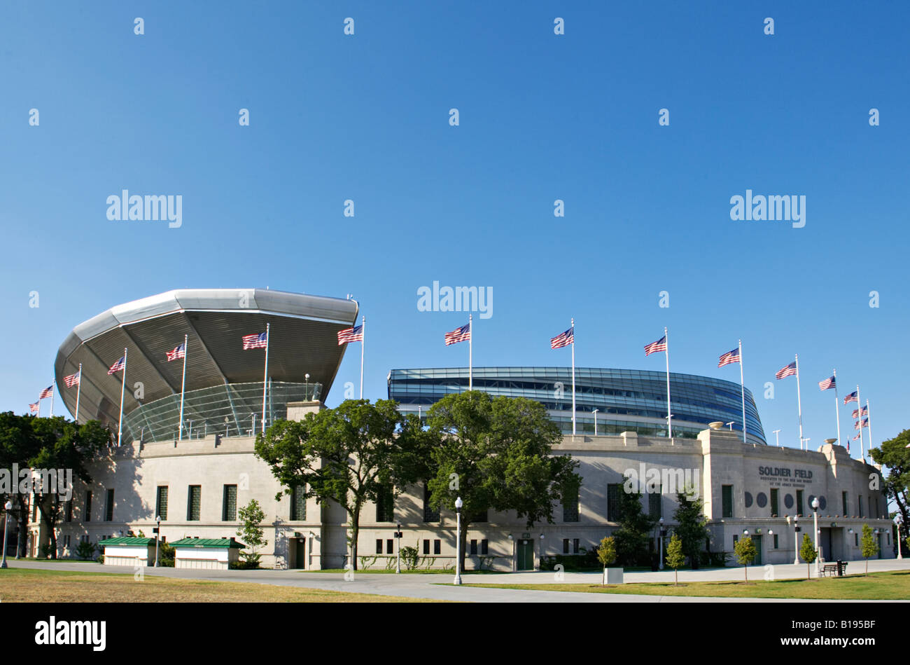BUILDINGS Chicago Illinois Soldier Field redesigned football field home ...